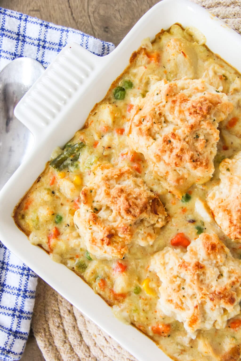 Chicken Pot Pie with Biscuits - Our Tasty Kitchen