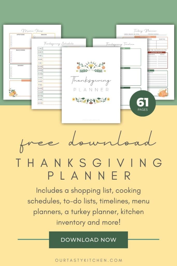 Free Printable Thanksgiving Planner - Our Tasty Kitchen