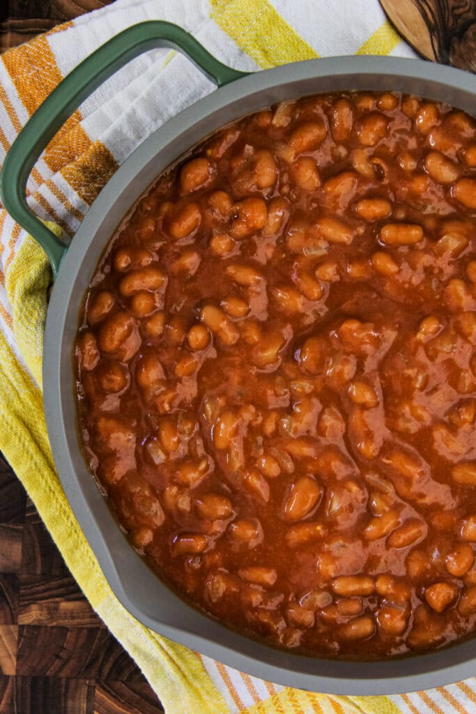 15 Minute Easy Stovetop Baked Beans - Our Tasty Kitchen